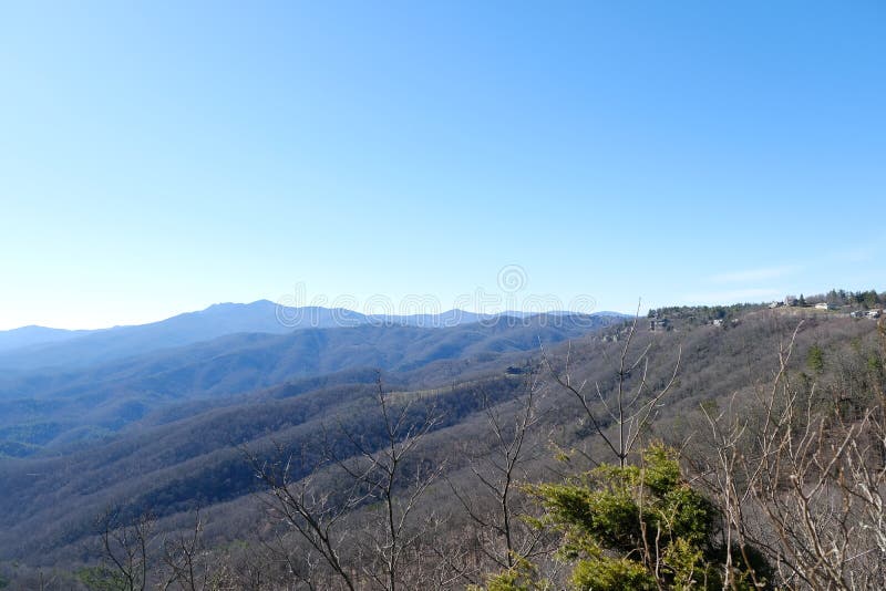 Beautiful Hill View Forest Landscape with Blue Sky Stock Image - Image ...