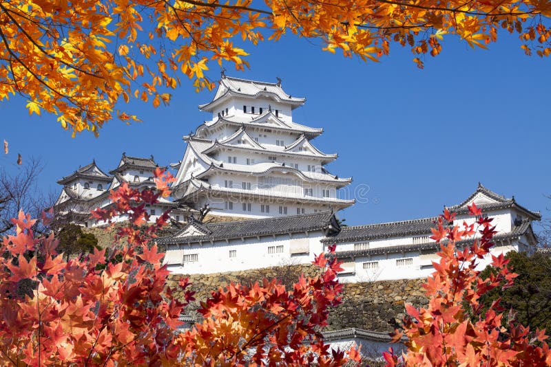 Beautiful Himeji Castal in the Fall Season, Japan Stock Image - Image ...