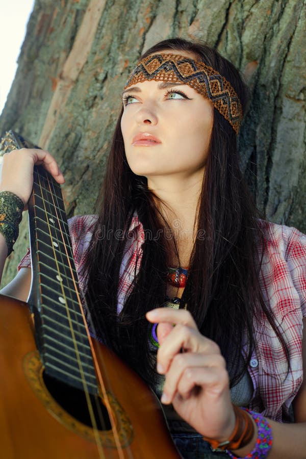 Beautiful hippie girl stock photo. Image of lifestyles - 26935672