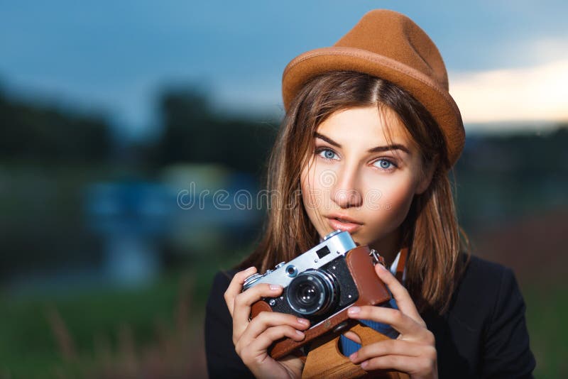 Beautiful Hipster Girl Shooting Stock Image - Image of clothes, camera ... Beautiful Hipster Girl Shooting Stock Image - Image of clothes, camera ...
