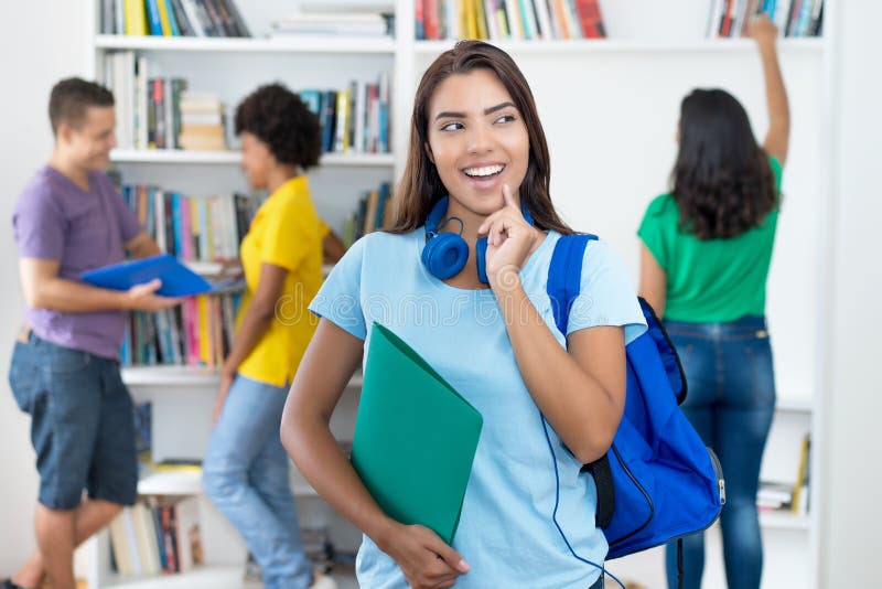 Beautiful Hispanic Female Student after Exam Stock Photo - Image of ...