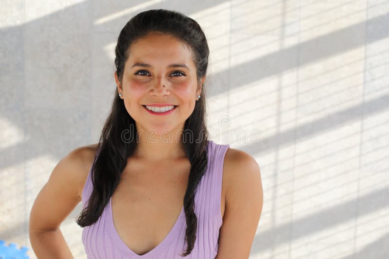 Beautiful Hispanic Woman Posing Outdoors Stock Image - Image of chilean ...