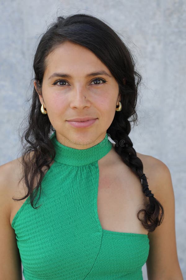 Beautiful Hispanic Woman Posing in Studio Stock Photo - Image of ...
