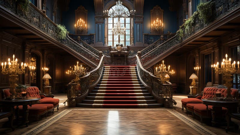 Beautiful Historic Building Inside Staircase Stock Image - Image of ...