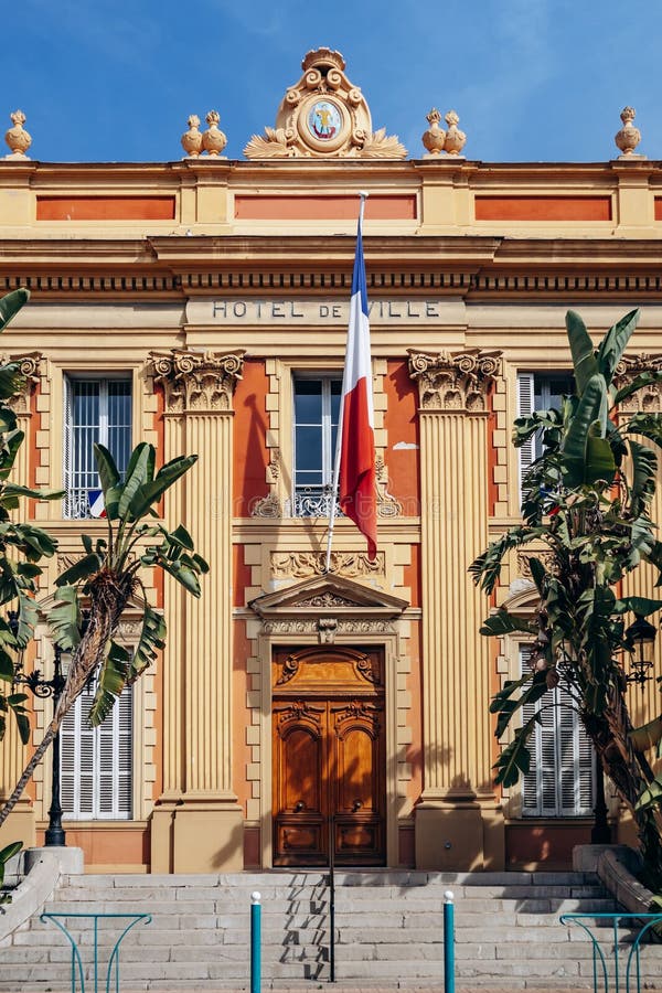 Beautiful Historic Facade Town Hall Menton Stock Photos - Free ...