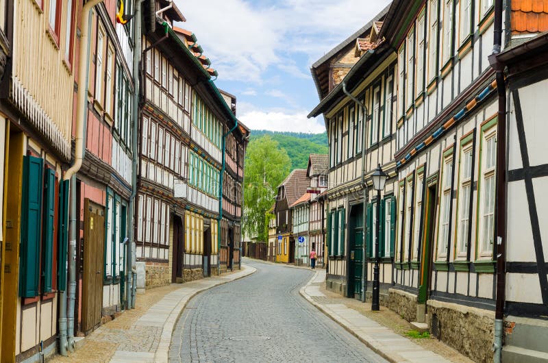 Beautiful Historical German Street Stock Image - Image of ancient ...