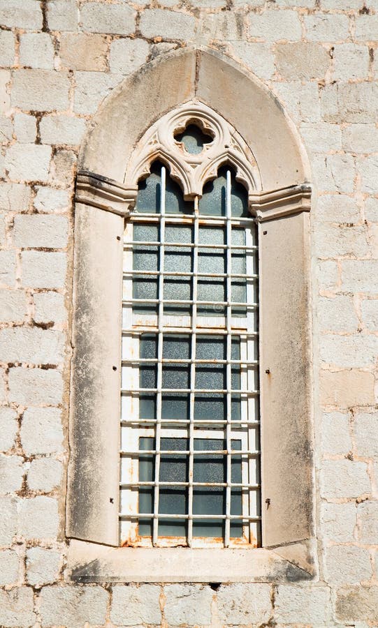 Beautiful Historical Window In Mediterranean Style Stock Image - Image ...