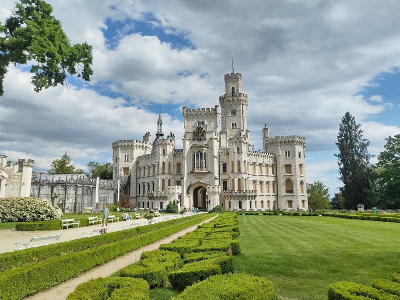 Beautiful Hluboka Castle with the Green Garden Stock Image - Image of ...