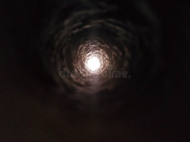 Beautiful Hole Underground Light Splash Black Background Stock Photos ...