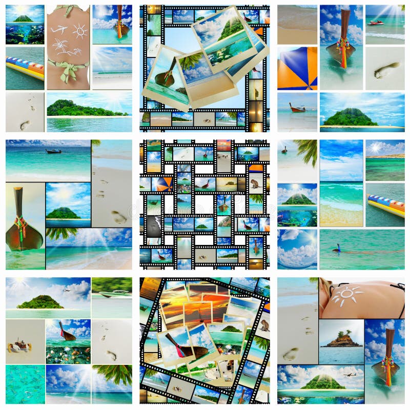 Beautiful holiday pictures stock illustration. Illustration of step ...