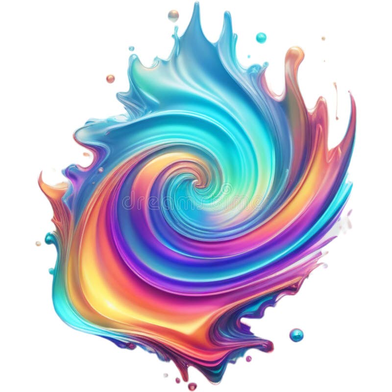 Beautiful Hologram Color Isolated on White Background Stock ...