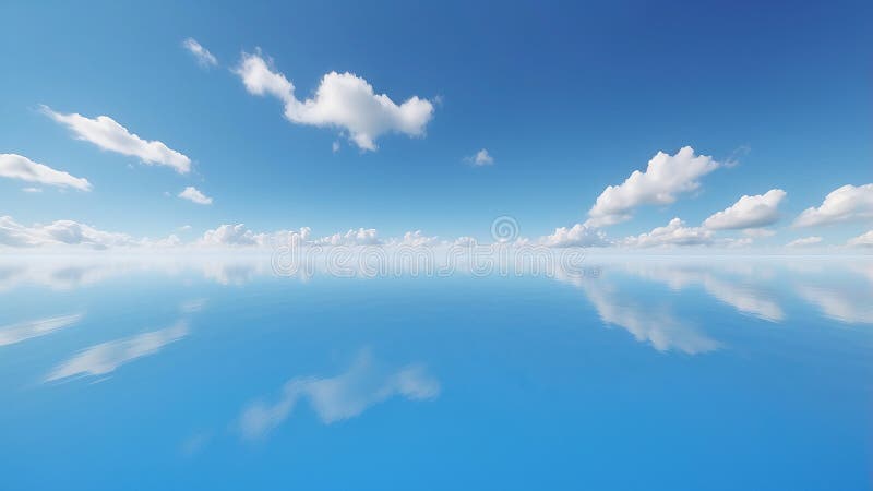 Beautiful Horizon Blue Sky with Subtle Clouds Background and Empty ...