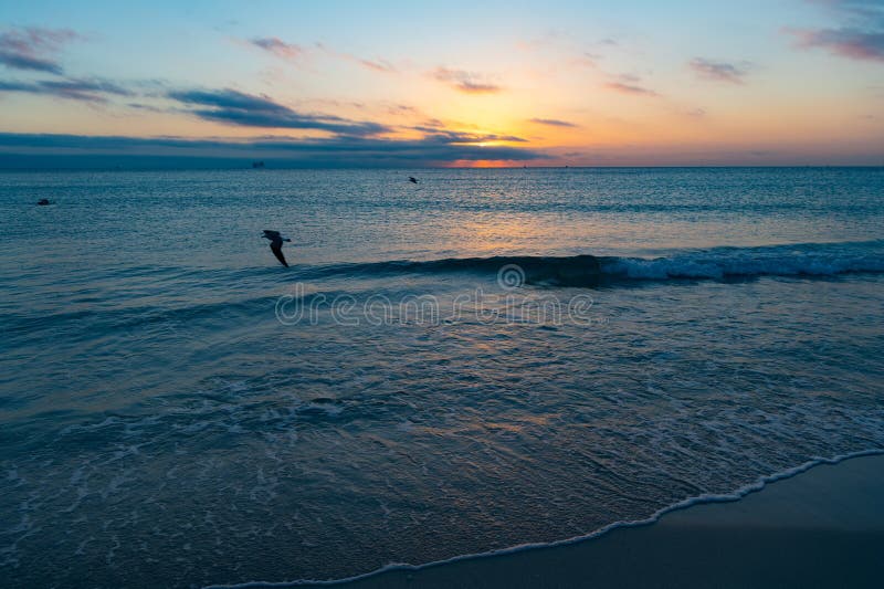 Beautiful Horizon with Sea Water on the Summer Beach Stock Photo ...