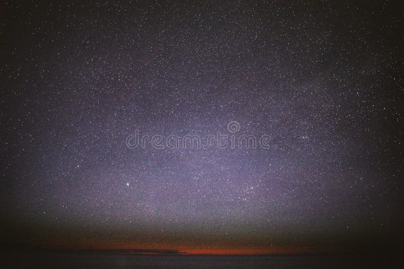 Beautiful Horizon of the See on a Starry Night Stock Photo - Image of ...