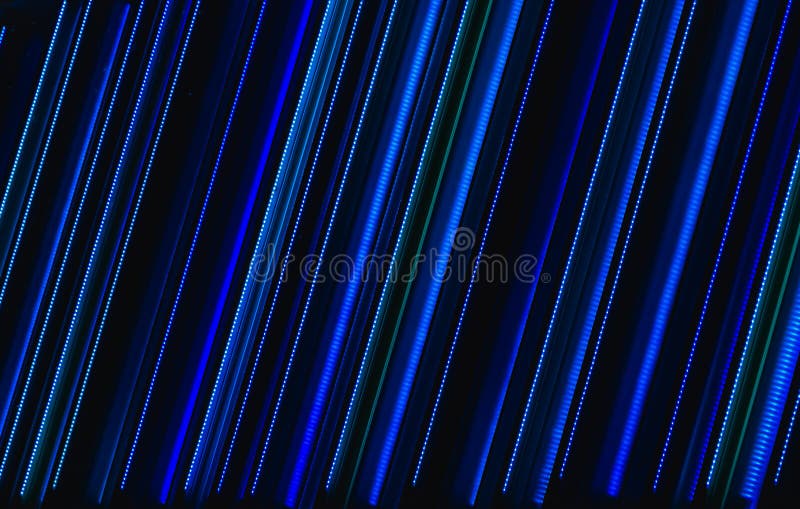 A Beautiful Horizontal Texture of the Group of Led Blue Lamp is on a ...