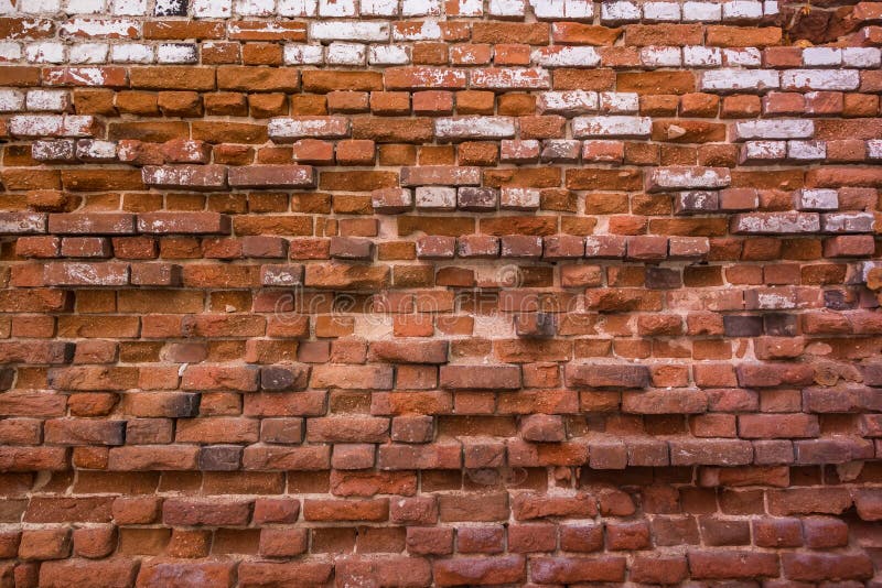 A Beautiful Horizontal Texture of Part of a Old Crashed Brick Wall in ...