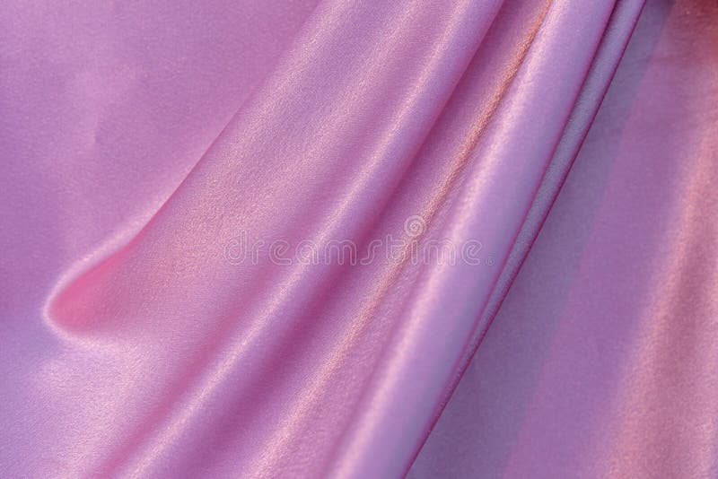 Beautiful Horizontal Texture of Pink Silk Curtain Fabric or Textile for ...