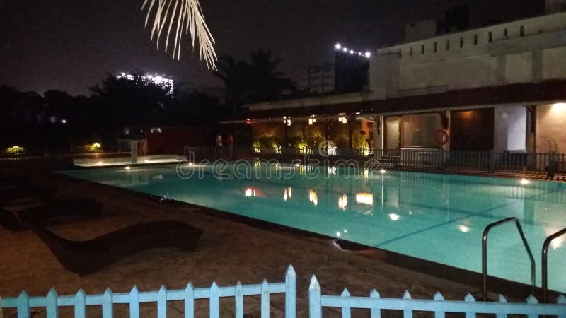 A Beautiful Hotel with Swimming Pool,India Stock Image - Image of ...