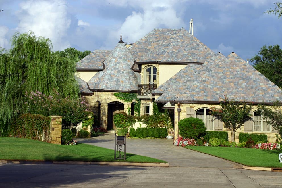 Beautiful House stock photo. Image of concrete, sidewalk - 203964