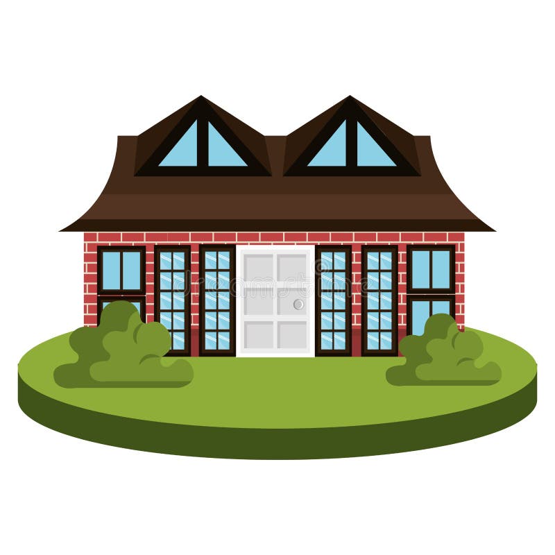 Beautiful House Exterior Icon Stock Vector - Illustration of cottage ...