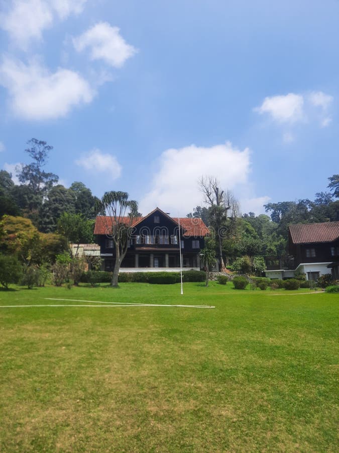 Beautiful and Beautiful House with a Large Green Grassy Yard Stock ...