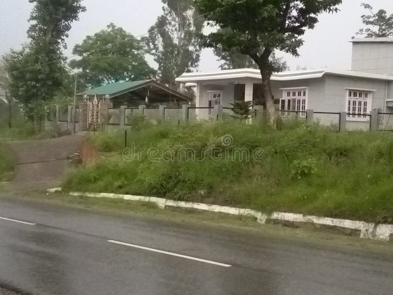 Beautiful House in the Road Side Stock Photo - Image of house ...