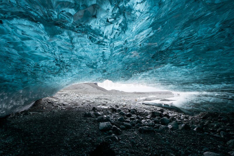 Cave in the glacier stock photo. Image of ocean, glacial - 2536780