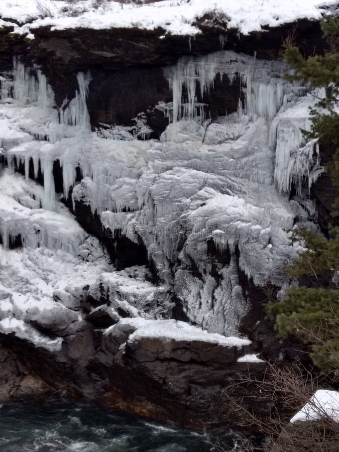 Beautiful Ice on Cliff stock photo. Image of beautiful - 109147302