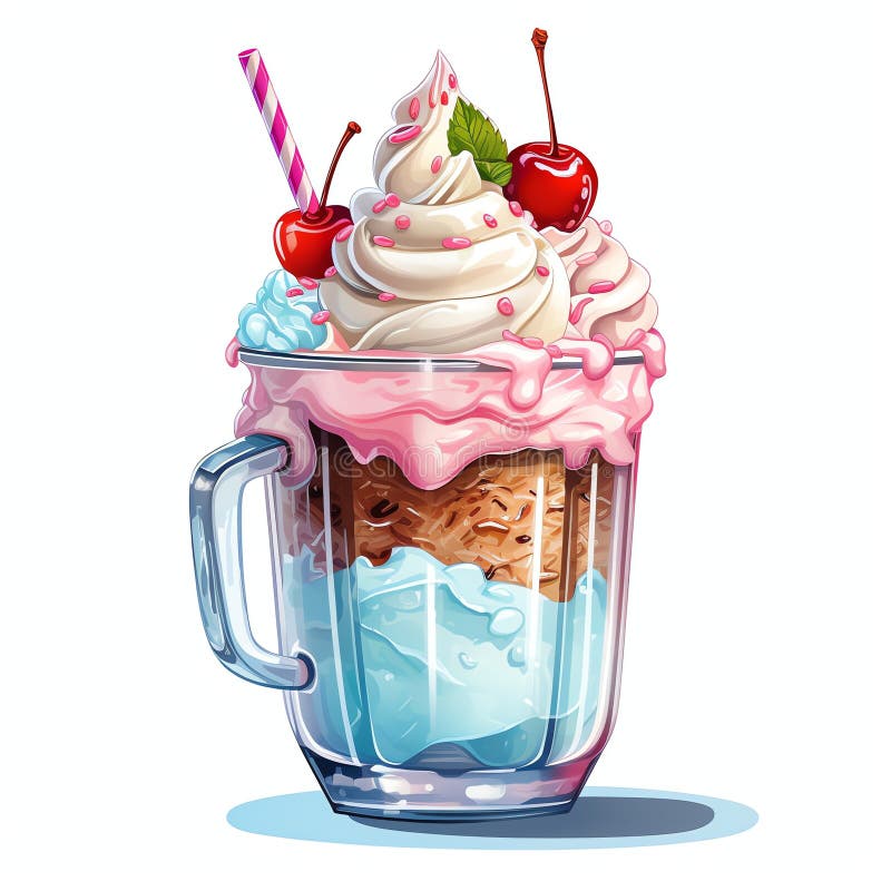 Beautiful Ice Cream Float Clipart Illustration Stock Illustration ...