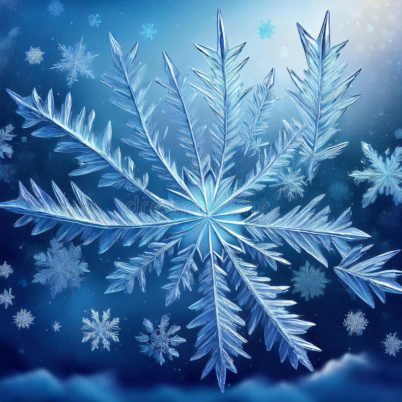 Beautiful Ice Crystals Formed on Window. AI Content Generation. Stock ...