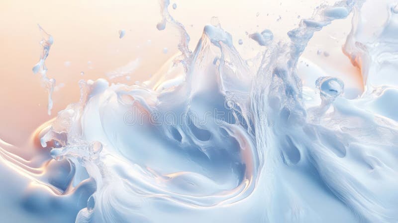 Beautiful Ice Milk, Ice Splash, Fresh Ice Milk, Cow S Milk Stock Photo ...
