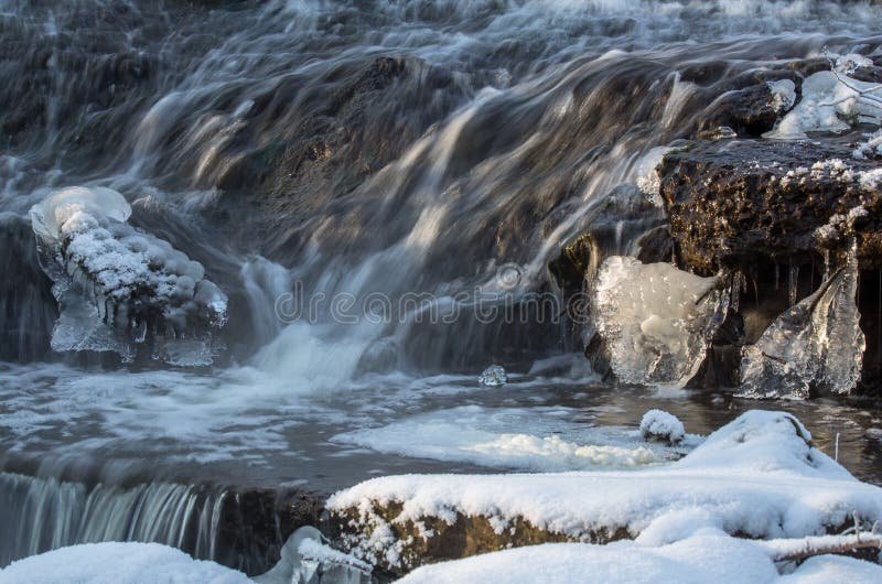 Beautiful ice on river stock photo. Image of winter, bitter - 87449354