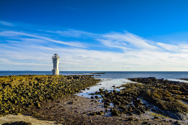 Beautiful Icelandic Lighthouse on the Icelandic Coastline Fjords. Stock ... Beautiful Icelandic Lighthouse on the Icelandic Coastline Fjords. Stock ...