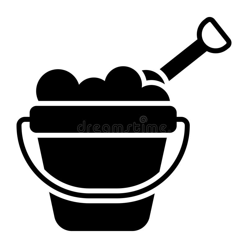 A Beautiful Icon of Sand Pail, Vector Design of Sand Bucket Stock ...
