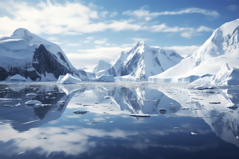Beautiful Icy Antarctica. Generative AI Stock Image - Image of earth ...