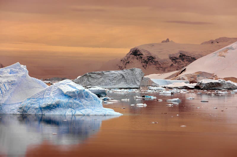 Beautiful Icy View in Antarctica Stock Photo - Image of environment ...