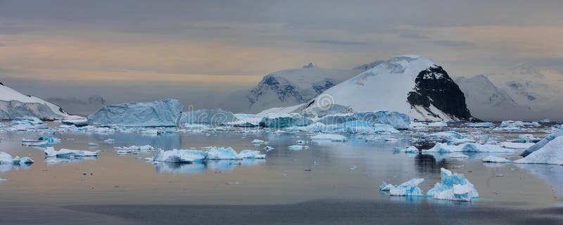 Beautiful Icy View in Antarctica Stock Image - Image of iceberg ...