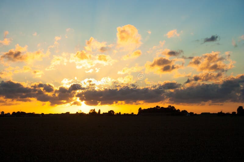 Beautiful Illuminated Thin Translucent Clouds Stock Photo - Image of ...