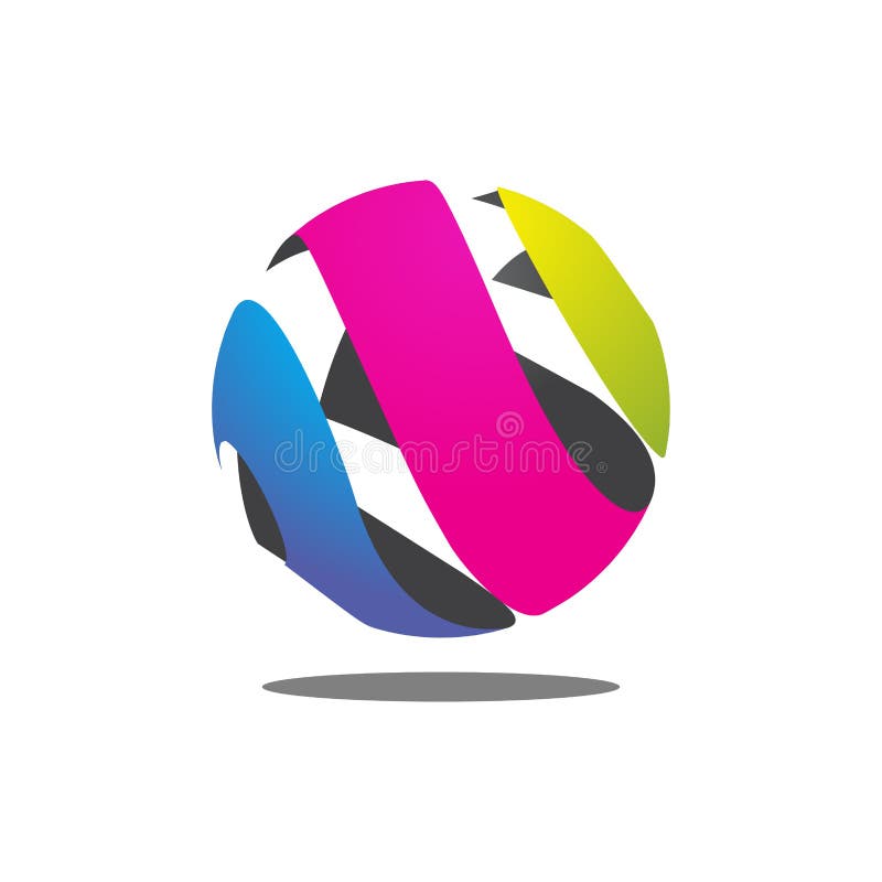 Colorful Circle Logo Template Stock Vector - Illustration of circle ...