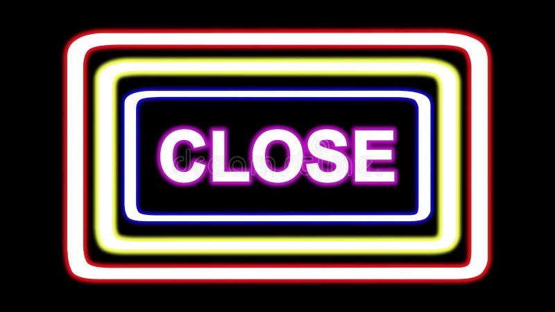 CLOSE Text Effect Pop Art Style Sale, Shop, Store, Geometric Post ...