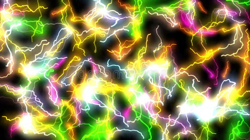 Beautiful Illustration of Colorful Lightning Sparks Stock Illustration ...