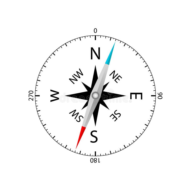 A Beautiful Illustration of Compass Stock Vector - Illustration of ...