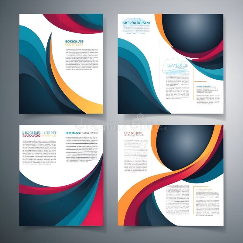 Components of a Brochure Design Template. Backgrounds for Abstract ...
