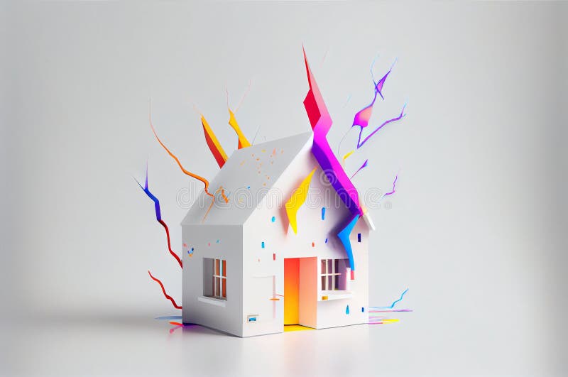 Beautiful Illustration Creative Brain House Logo Design. Think Idea ...