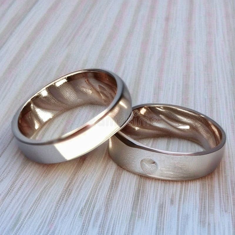 Classic Silver Wedding Bands – Timeless Symbols of Love Stock ...