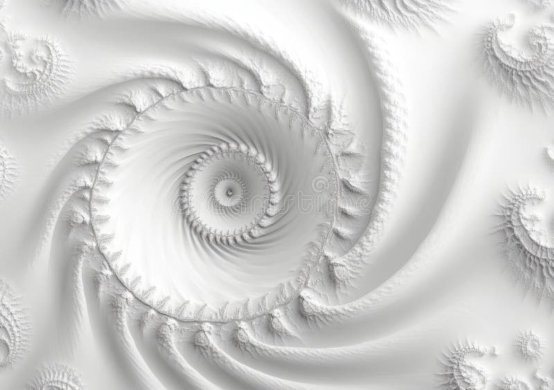 Beautiful Illustration of Fractals in Line Art Stock Photo - Image of ...