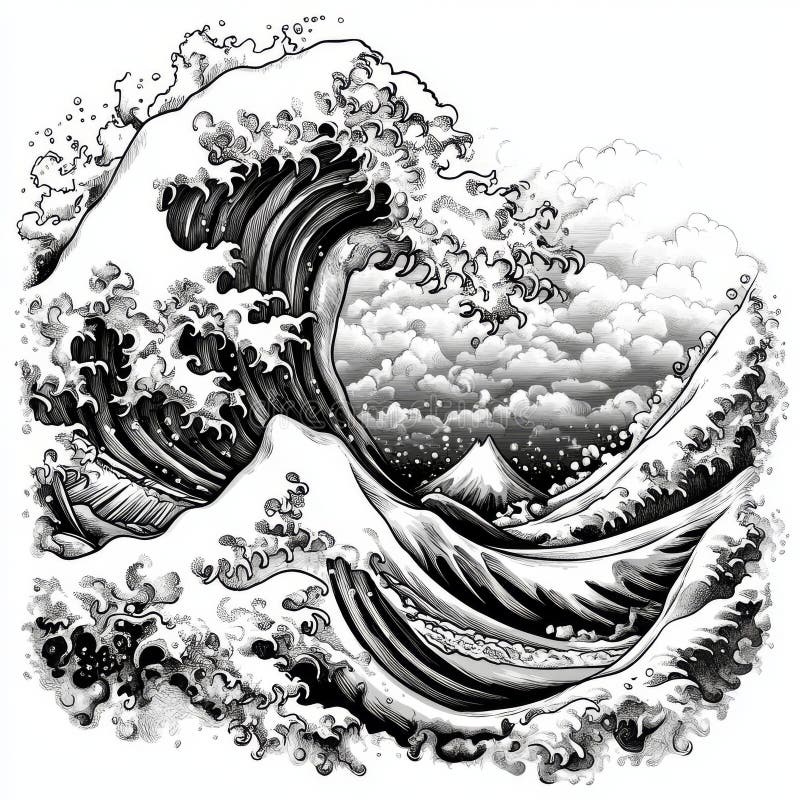 A Beautiful Illustration of Ocean Waves is Presented in Surging Power ...