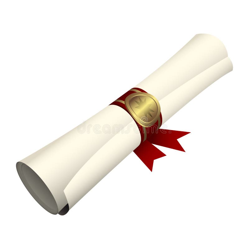 Rolled Up Scroll Clipart For Wedding