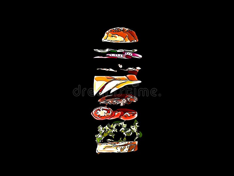 Burger Split Stock Illustrations – 33 Burger Split Stock Illustrations ...