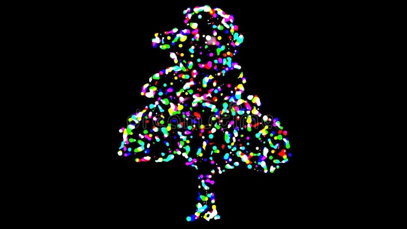 Beautiful Illustration of Tree Shape with Colorful Particles on Plain ...